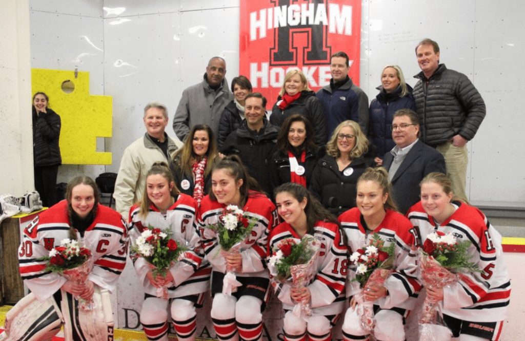 HHS Girls Hockey Wins on Senior Night - Hingham Anchor