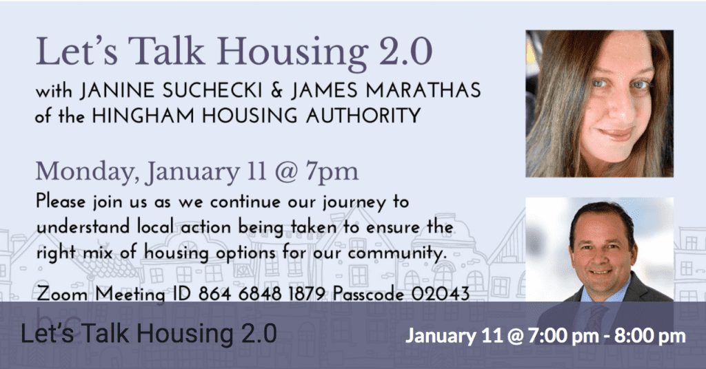 Hingham Unity Council presents “Let’s Talk Housing 2.0” with the ...