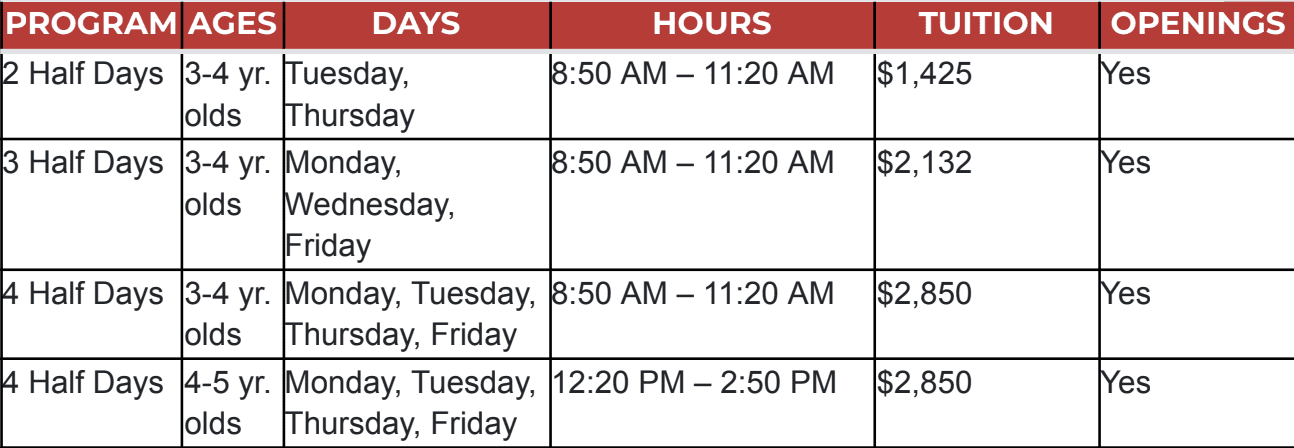 HPS Integrated Preschool Openings for the 2023-2024 School Year ...